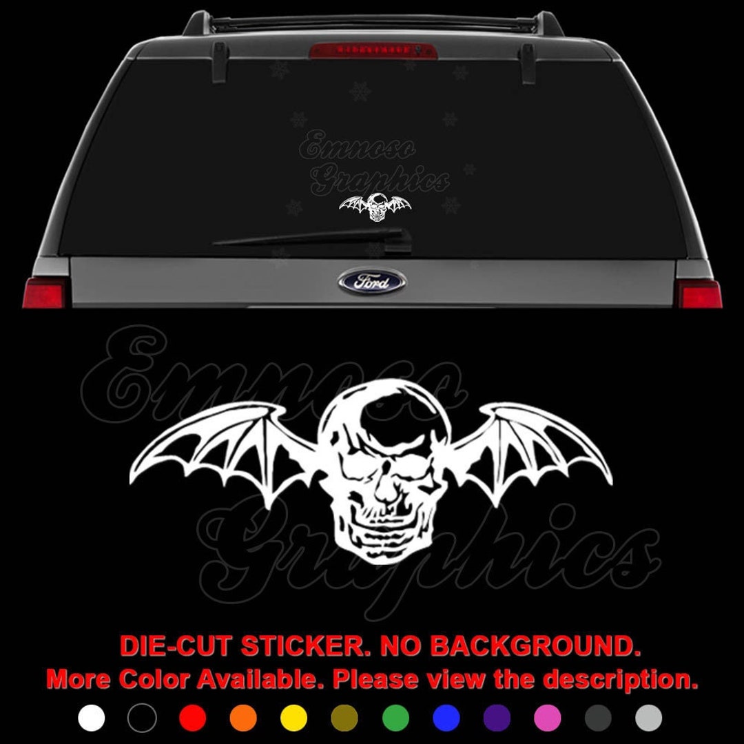 Wings Bat Vampire Death Skull Bone Decal Sticker for Car, Truck ...