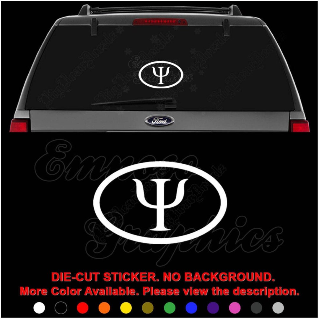 Psi Greek Letter Alphabet Decal Sticker for Car, Truck, Motorcycle ...
