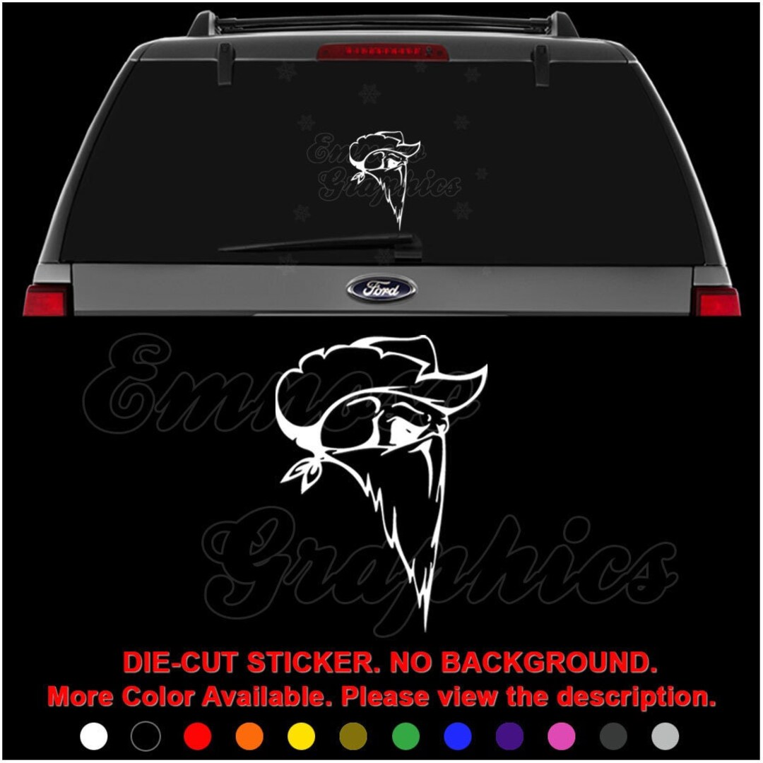 Bandit Skull Outlaw Western Decal Sticker for Car, Truck, Motorcycle ...