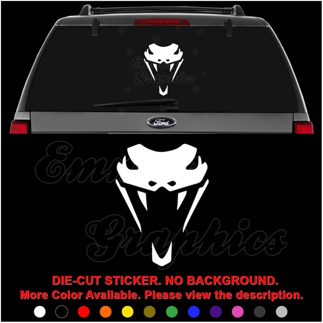 Venomous Snake Head Fangs Poison Decal Sticker for Car, Truck ...