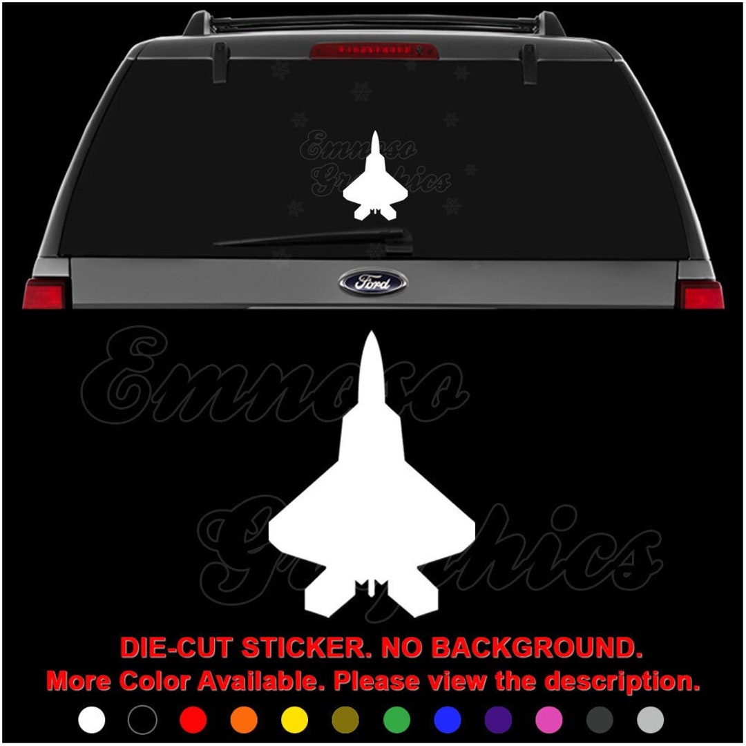 F-22 Raptor Fighter Jet Pilot Plane Decal Sticker for Car, Truck ...