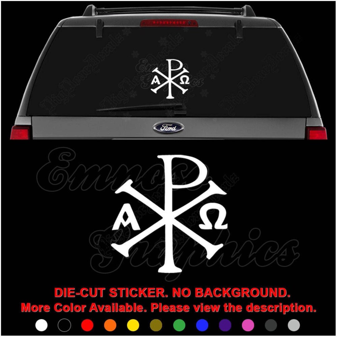 Chi Ro PX Christian Cross Jesus Decal Sticker for Car, Truck ...