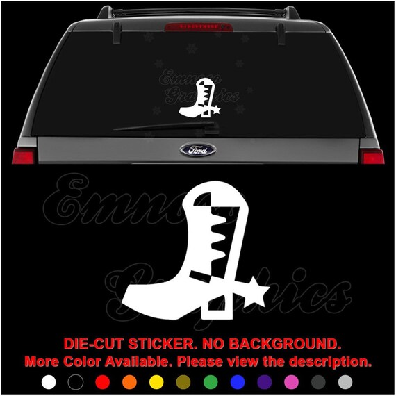 Cowboy Boot Shoe Spur Decal Sticker for Car Truck - Etsy