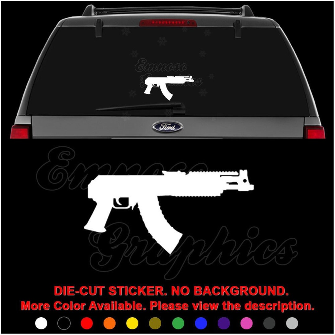 Mini Draco AK47 Pistol Gun AK-47 Decal Sticker for Car, Truck ...