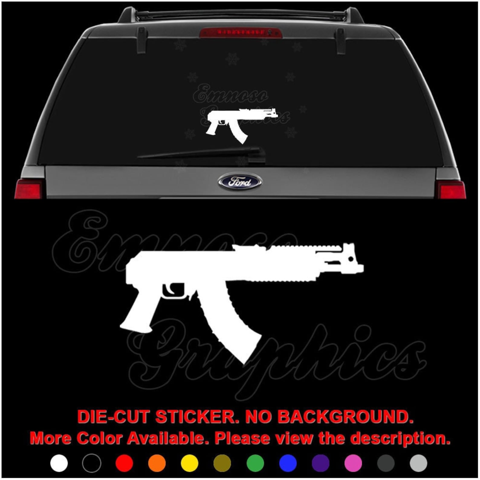 Mini Draco AK47 Pistol Gun AK-47 Decal Sticker for Car Truck - Etsy