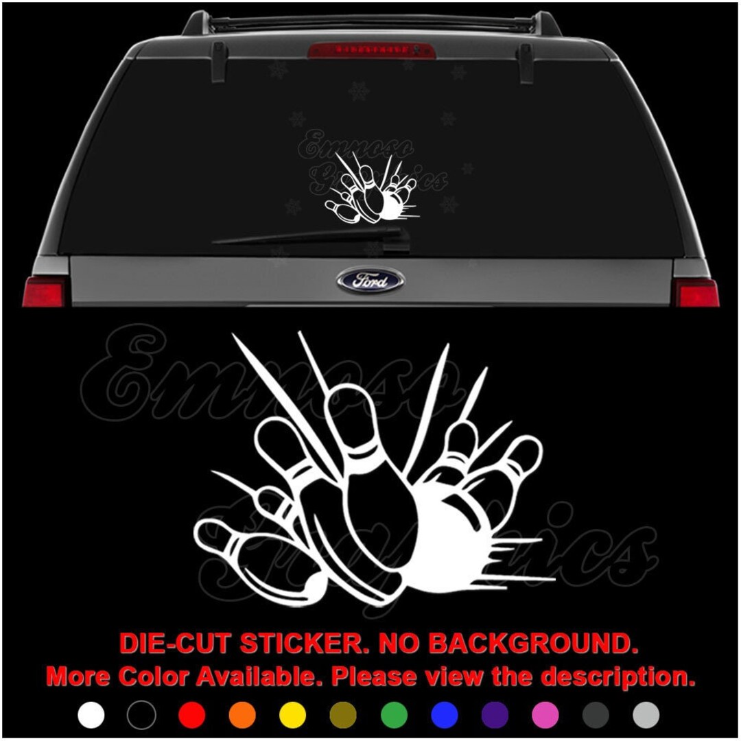 Bowling Alley Pins Bowler Sport Decal Sticker for Car, Truck ...