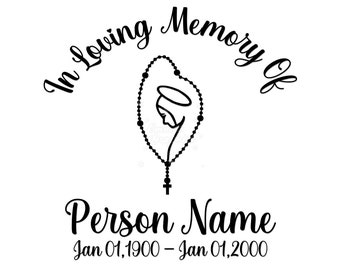 Virgin Mary Rosary Decal - Etsy