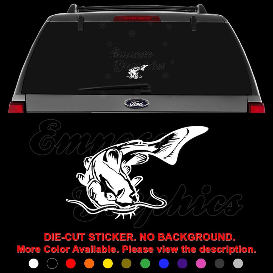 Catfish Fish Fishing River Lake Decal Sticker for Car, Truck ...