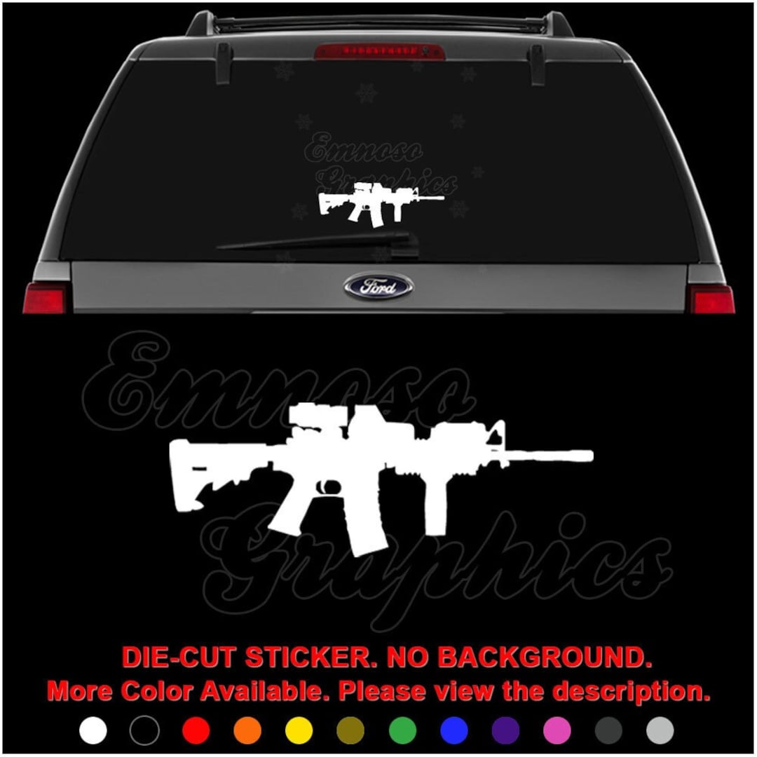 AR15 M16 Assault Rifle AR-15 M-16 Gun Decal Sticker for Car, Truck ...