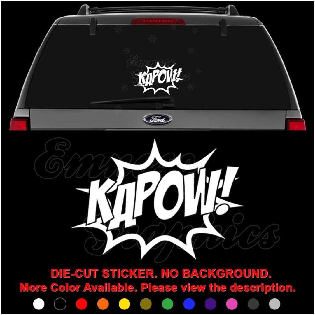 Kapow JDM Japanese Action Comics Domestic Market Decal Sticker for Car ...