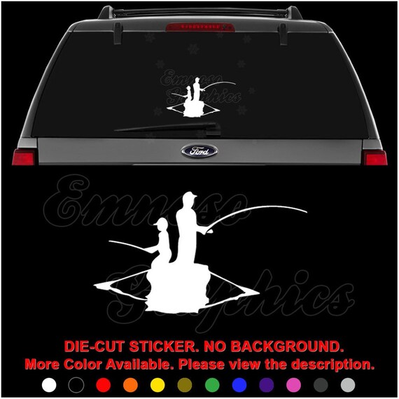 Father Son Fishing Boat Fish Fisherman Decal Sticker for Car - Etsy