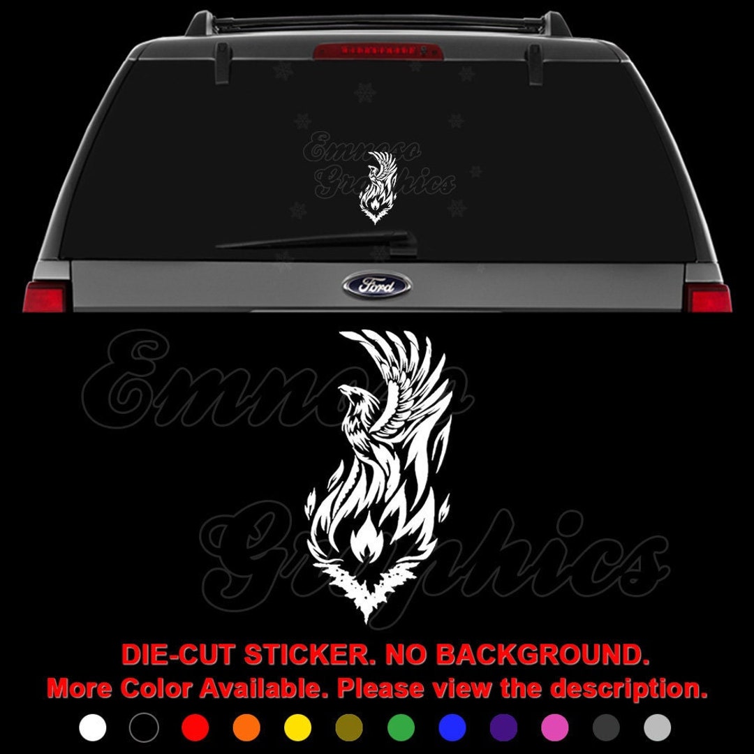 Phoenix Bird Rising Fire Ashes Decal Sticker for Car, Truck, Motorcycle ...