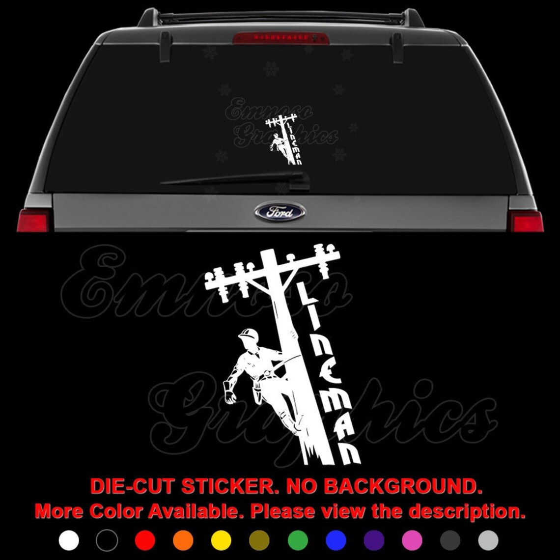 Lineman Electrician Electric Pole Decal Sticker for Car - Etsy