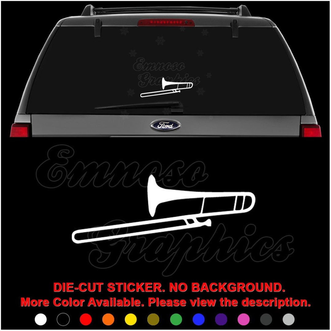 Trombone Player Music Band Jazz Decal Sticker for Car, Truck ...