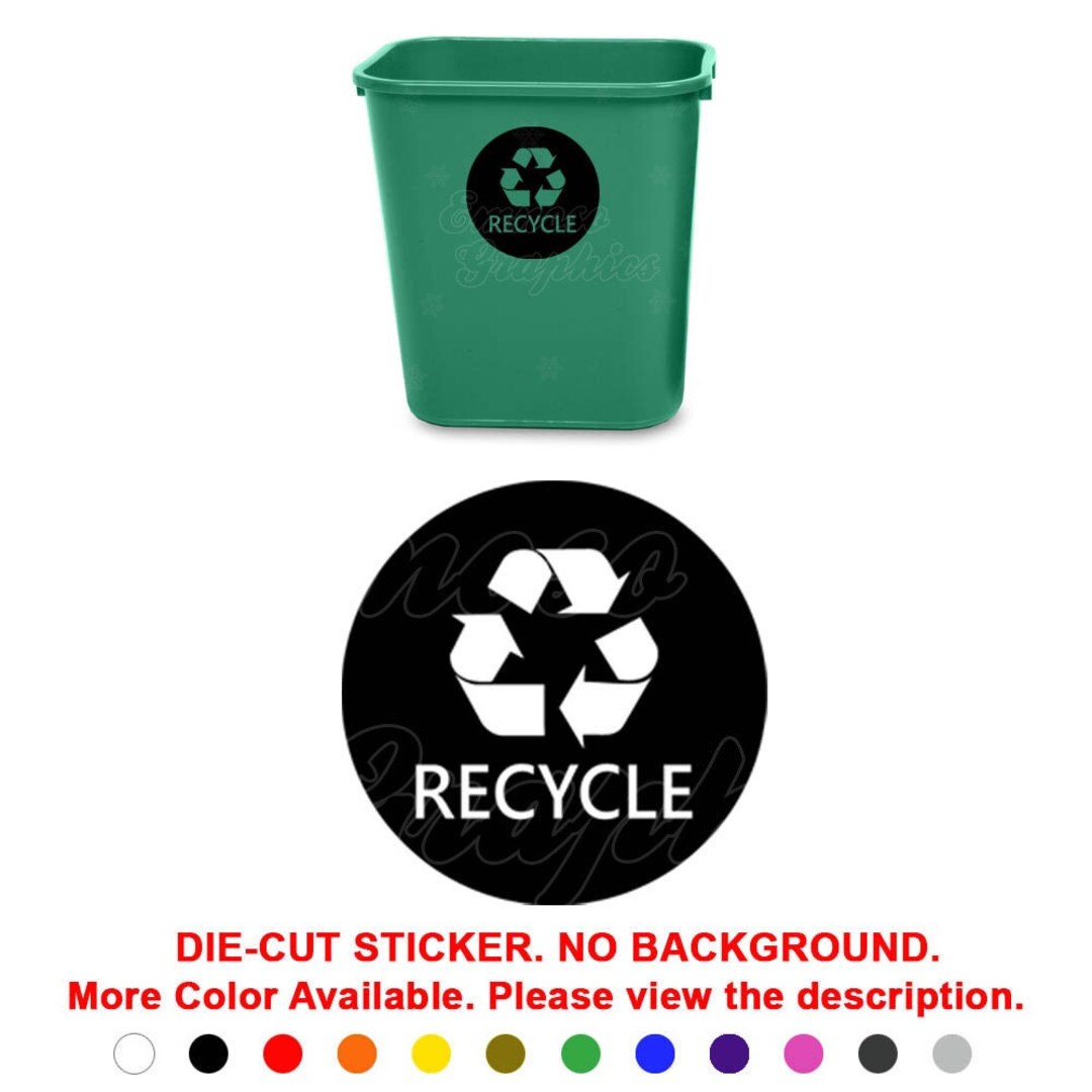 Recycle Symbol Trash Bin Recycling Decal Sticker for Car, Truck ...