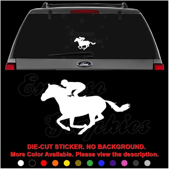 Jockey Horse Racing Horse Riding Decal Sticker for Car Truck - Etsy