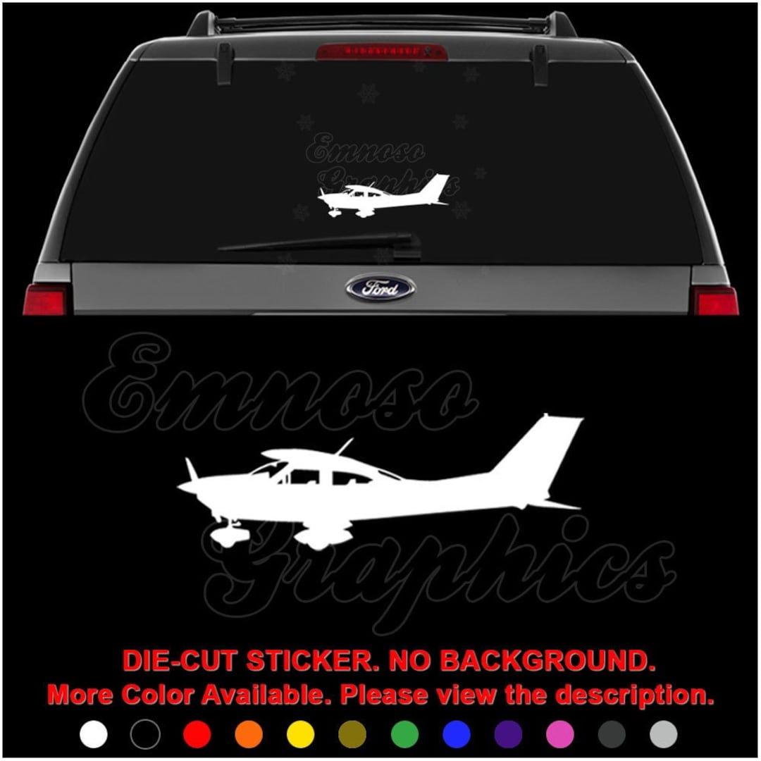 Cessna Plane Pilot Airplane Decal Sticker for Car, Truck, Motorcycle ...