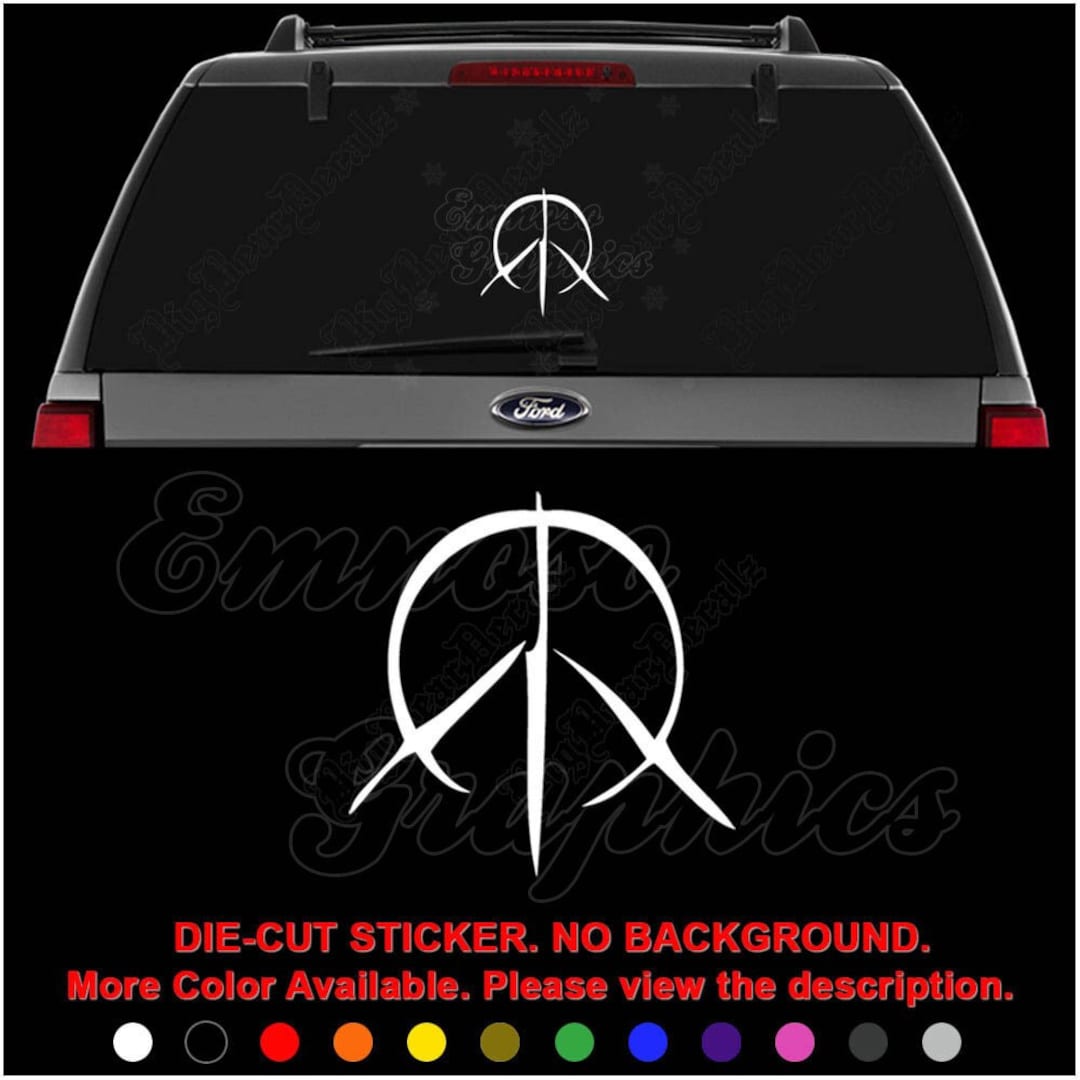 Peace Sign Drawing Decal Sticker for Car, Truck, Motorcycle, Windows ...