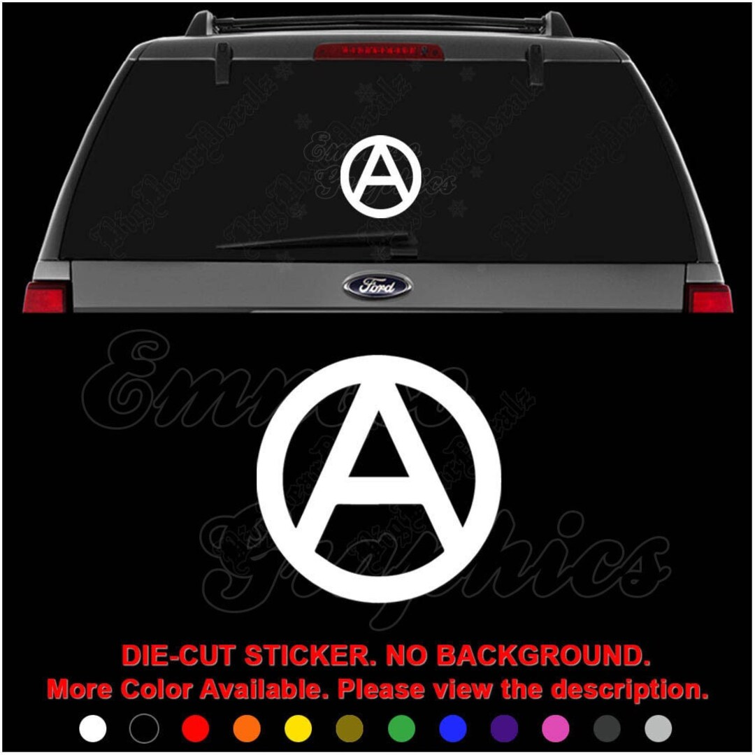 Anarchist Anarchy Anonymous Symbol Decal Sticker for Car, Truck ...
