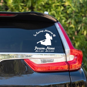 Custom in Loving Memory Memorial Fireman Firefighter Die Cut Decal ...