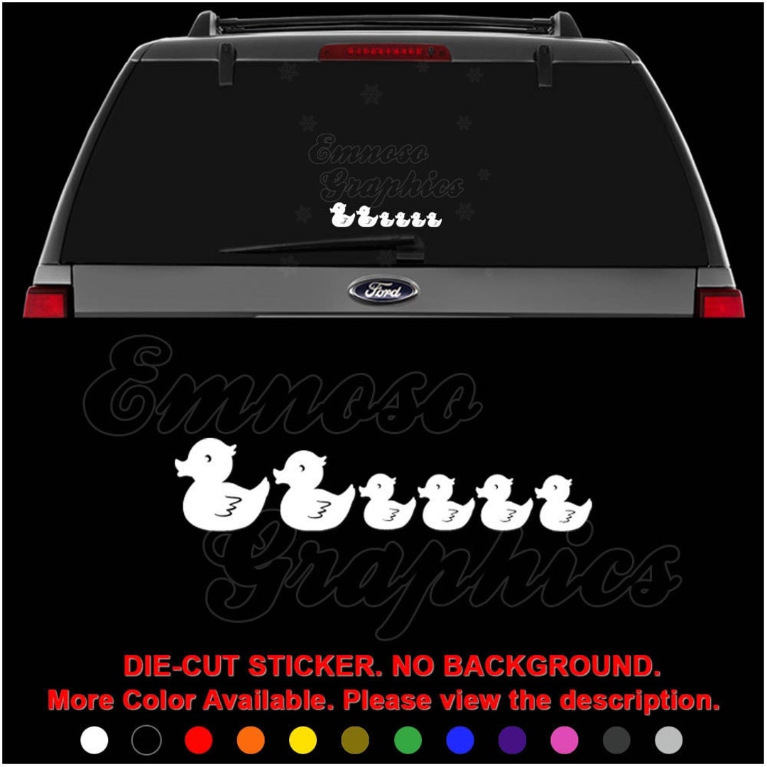 Rubber Ducks Family Quacks Decal Sticker for Car, Truck, Motorcycle ...