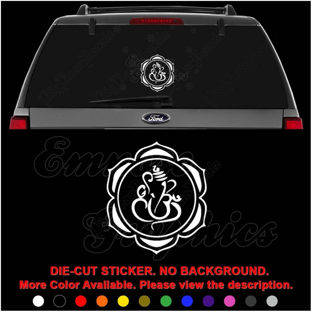 Hindu Om Ganesh Ganesha India Decal Sticker for Car, Truck, Motorcycle ...