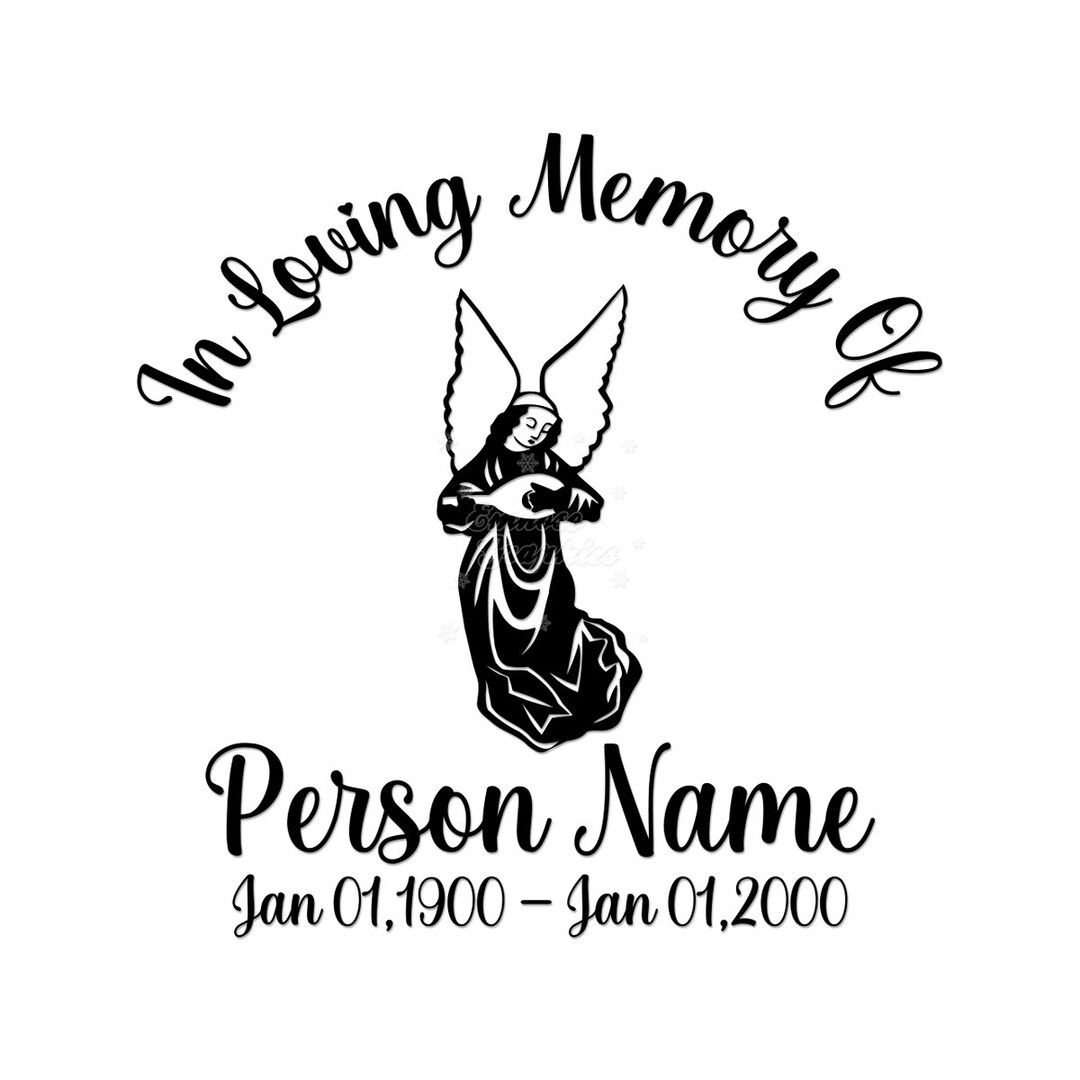 Custom in Loving Memory Memorial Angel Wings Guitar Music Die Cut Decal ...