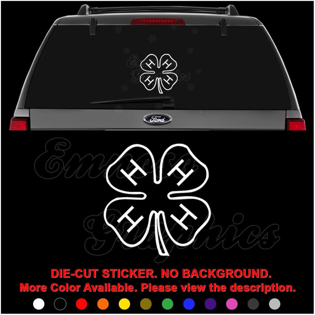 4-H Clover Kids Club Decal Sticker for Car, Truck, Motorcycle, Windows ...