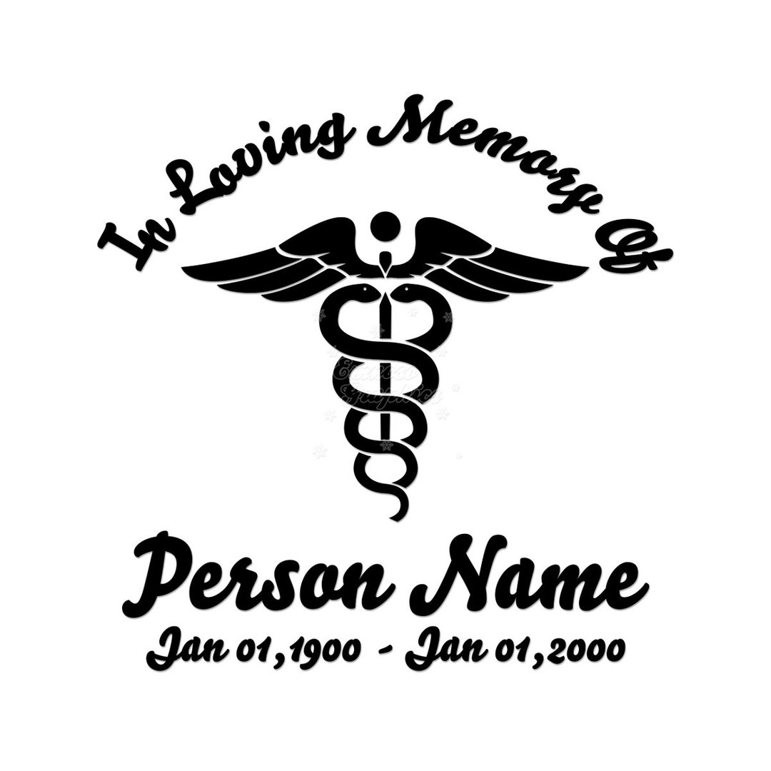 Custom in Loving Memory Memorial Doctor Nurse Medical Die Cut Decal ...