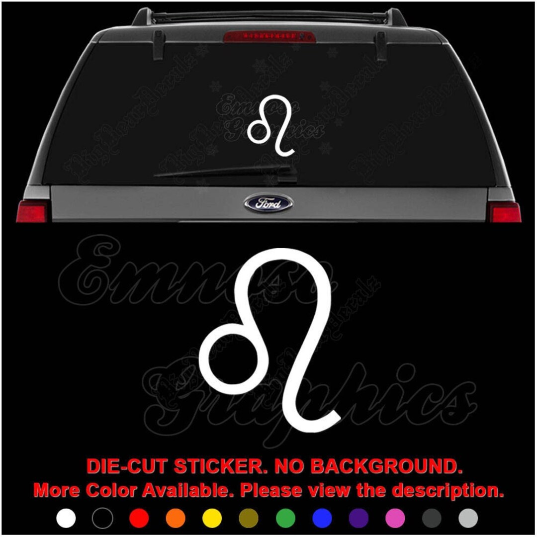 Leo Astrology Zodiac Symbol Decal Sticker for Car, Truck, Motorcycle ...
