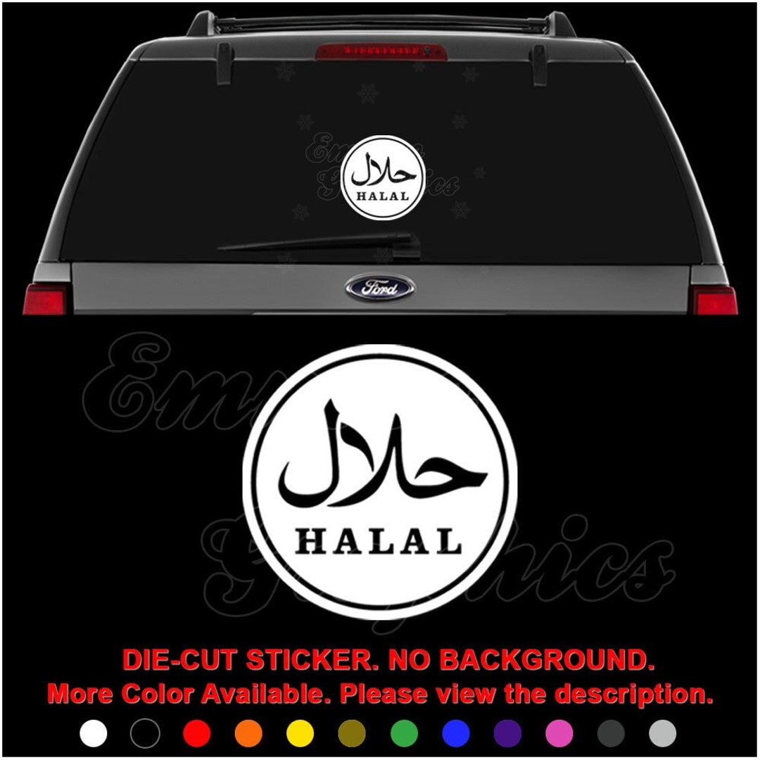 Halal Islamic Muslim Food Diet Decal Sticker for Car, Truck, Motorcycle ...
