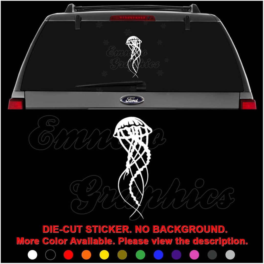 Jellyfish Sea Ocean Animal Decal Sticker for Car, Truck, Motorcycle ...