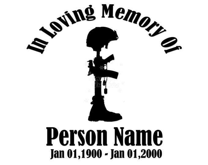 Custom Military IN LOVING MEMORY Car Decals - Etsy