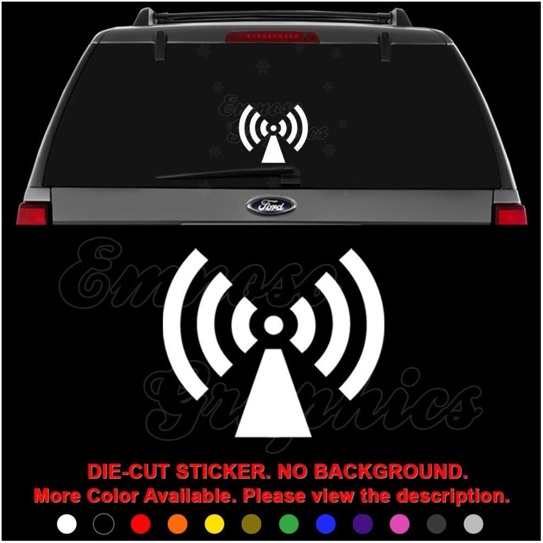 Wifi Radio Tower Internet Cafe Decal Sticker for Car, Truck, Motorcycle ...