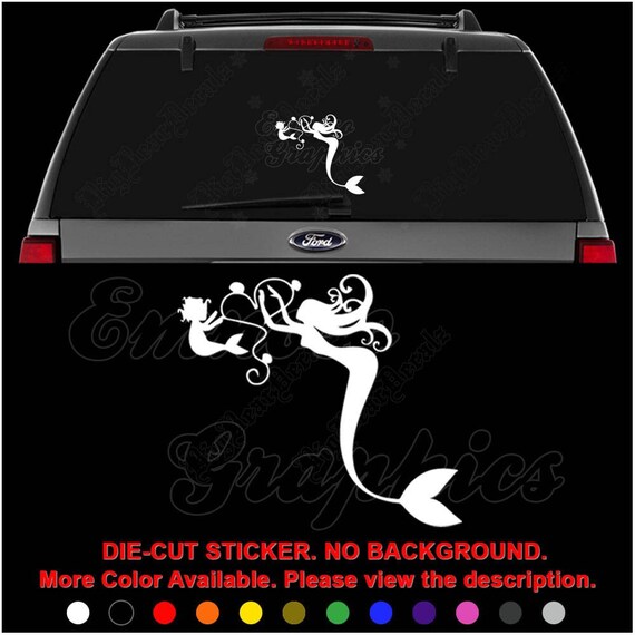 Mermaid Baby Mom Fish Decal Sticker for Car Truck - Etsy