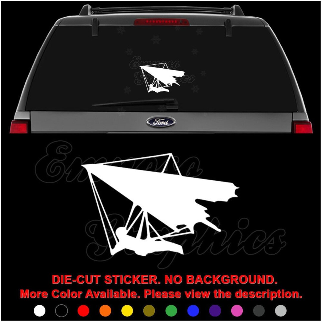 Hang Glider Gliding Decal Sticker for Car, Truck, Motorcycle, Windows ...