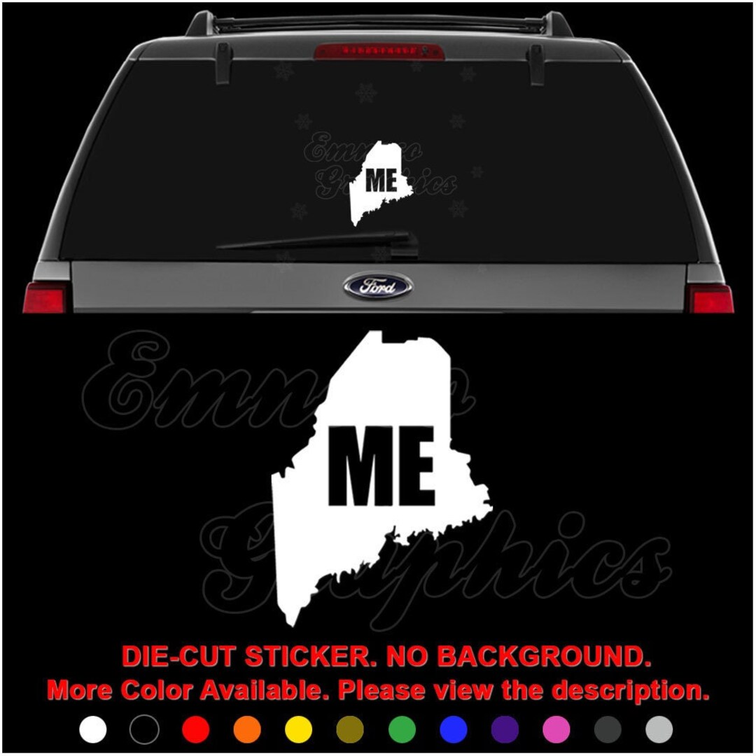 Maine State Map ME Decal Sticker for Car Truck Motorcycle - Etsy