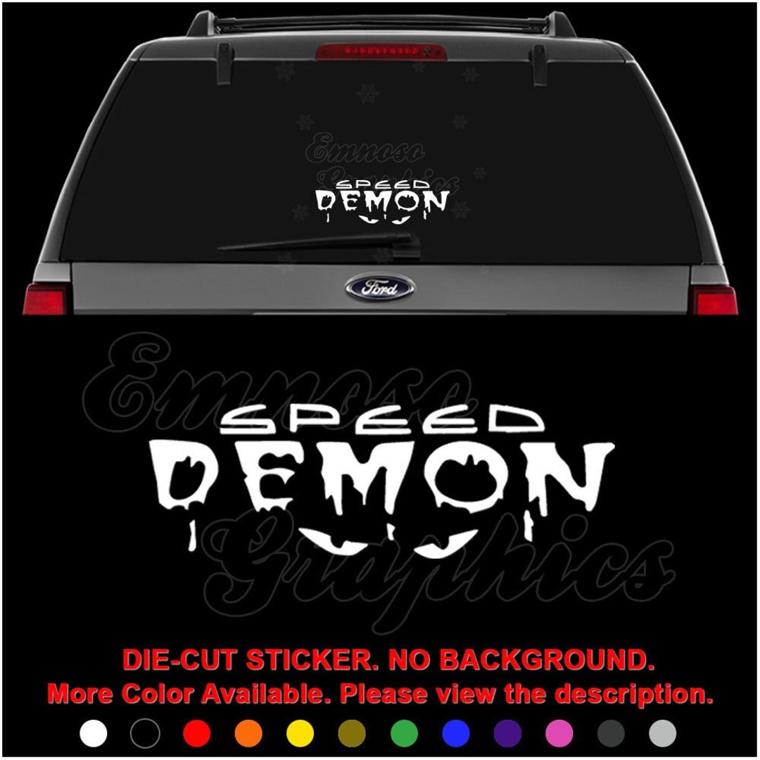 Speed Demon Racing Racer JDM Japanese Domestic Market Decal Sticker for ...