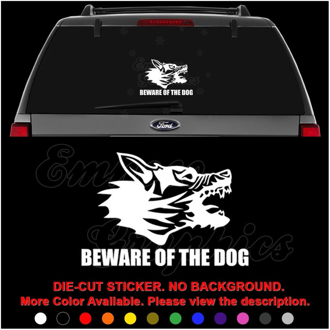 Warning Beware of the Dog Caution Decal Sticker for Car, Truck ...