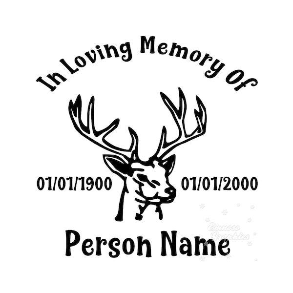 In Loving Memory =deer Hunter Memorial Svg - Etsy