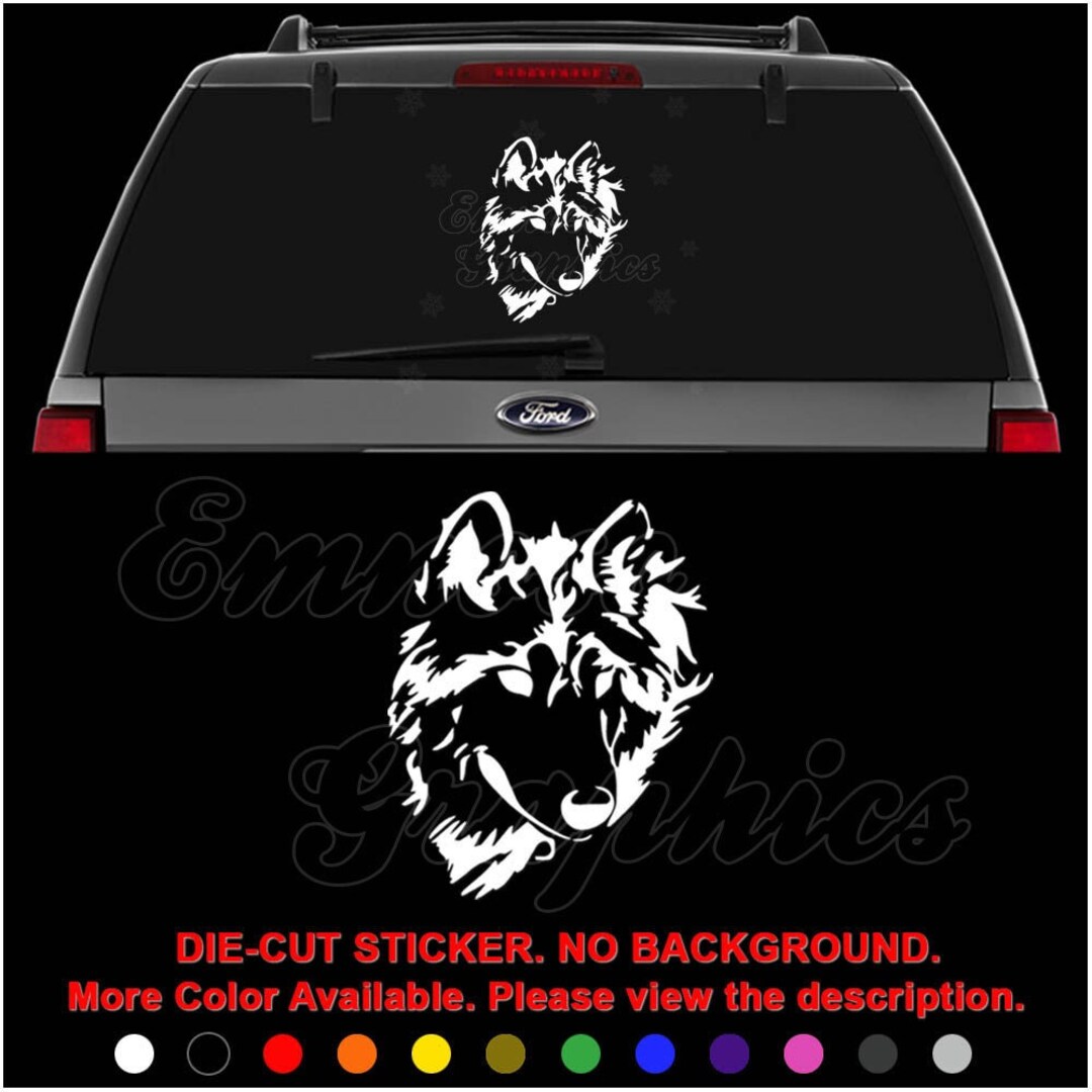 Wolf Head Pack Animal Wildlife Decal Sticker for Car, Truck, Motorcycle ...