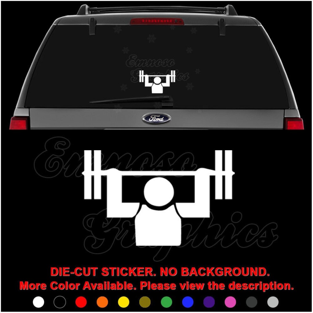 Weightlifting Weightlifter Bodybuilder Decal Sticker for Car - Etsy