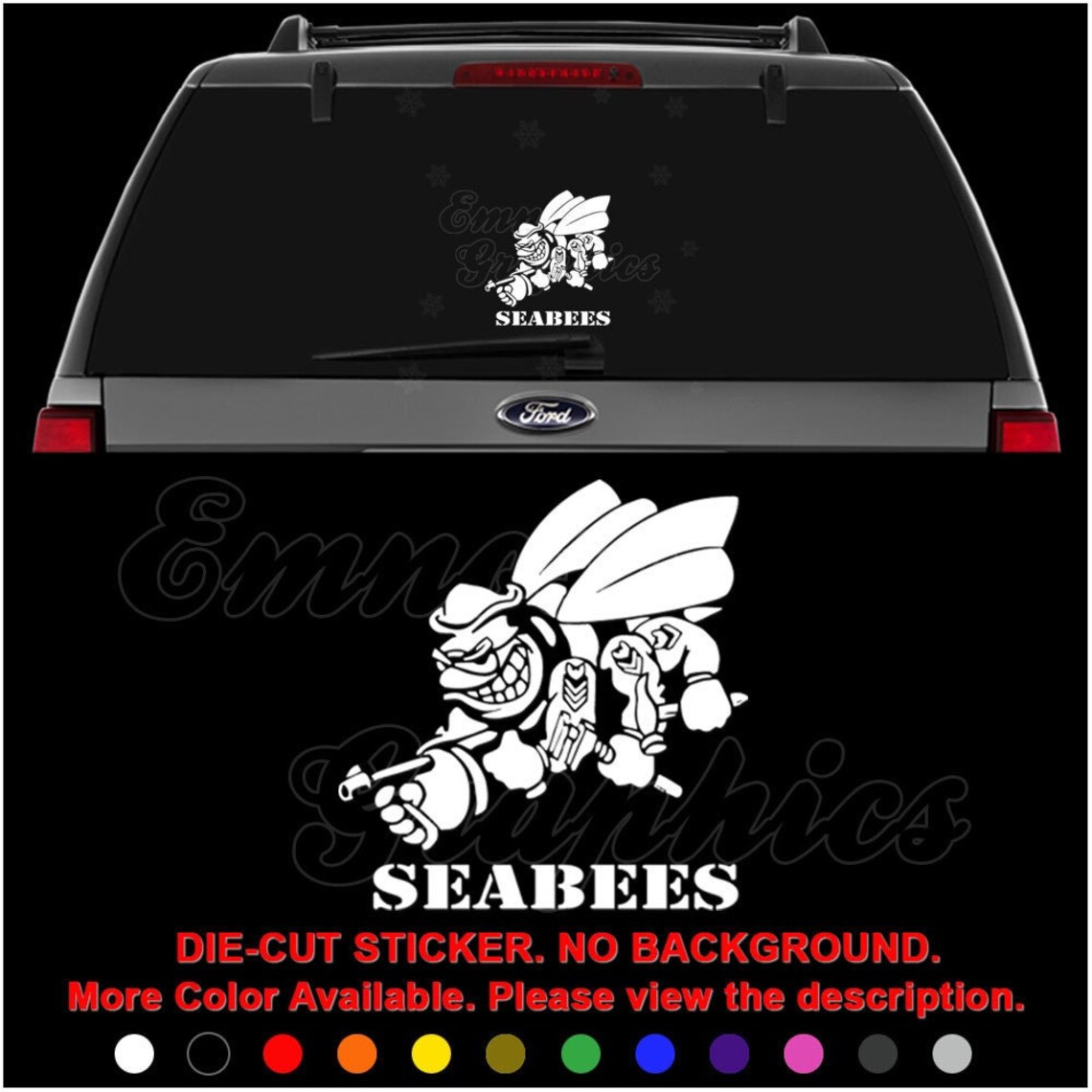 US Navy Seabees Construction Crew Decal Sticker for Car - Etsy