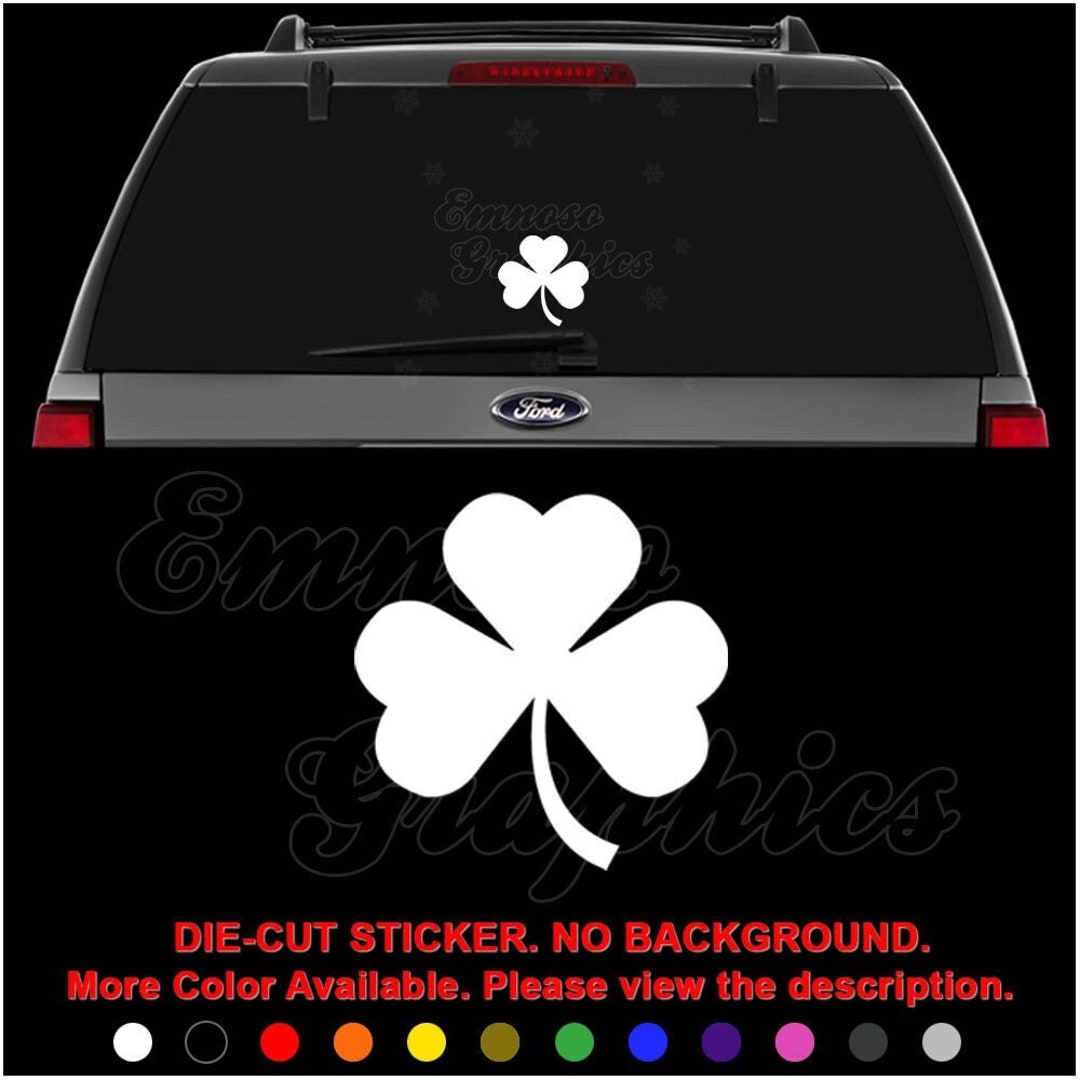 Shamrock 3 Leaf Clover Cloverleaf Irish Decal Sticker for Car, Truck ...