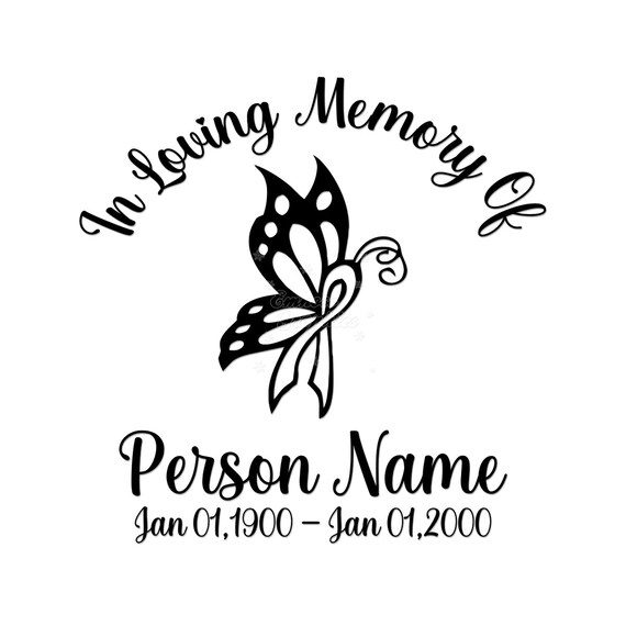 Custom in Loving Memory Memorial Butterfly Breast Cancer - Etsy