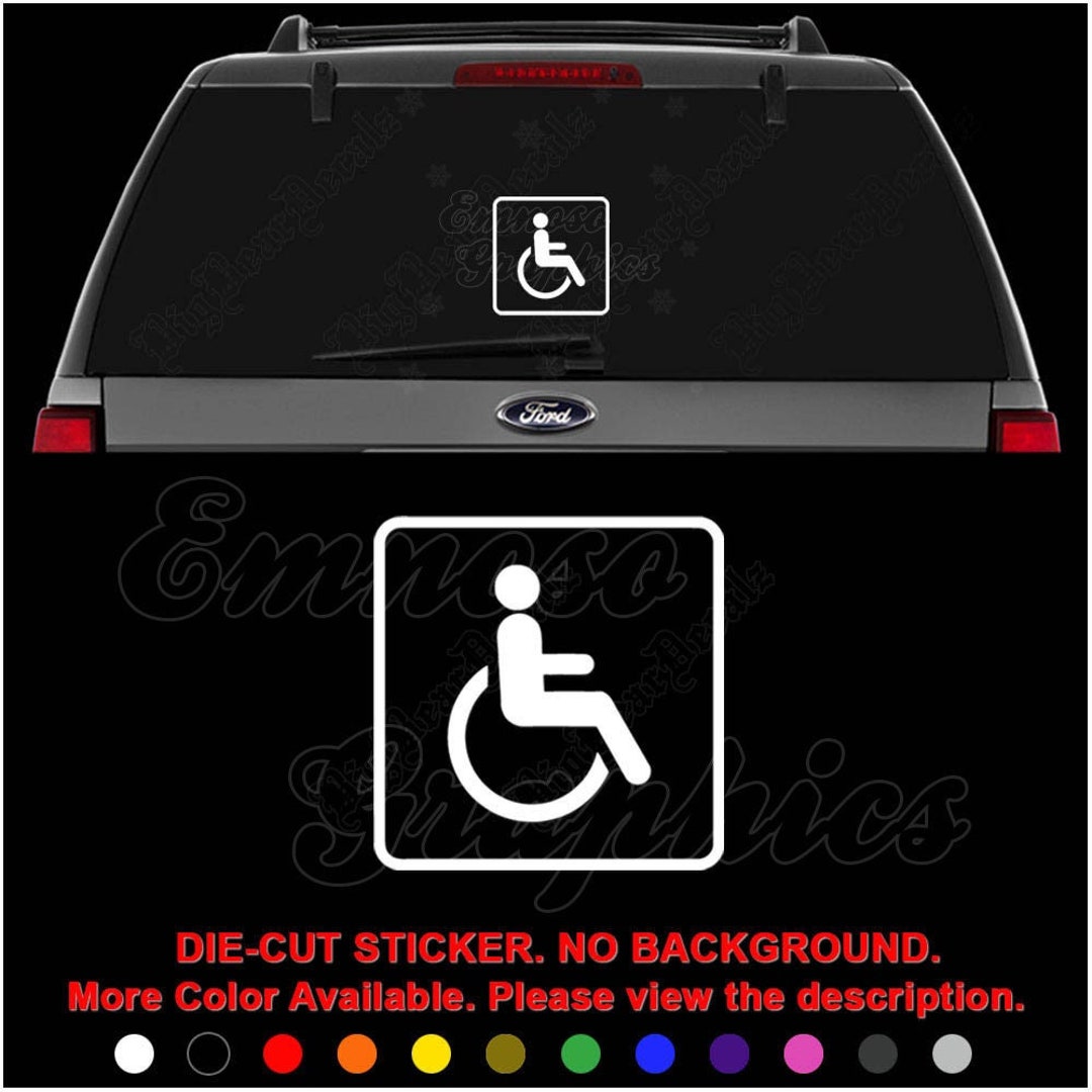 Handicap Wheelchair Disabled Symbol Decal Sticker for Car, Truck ...