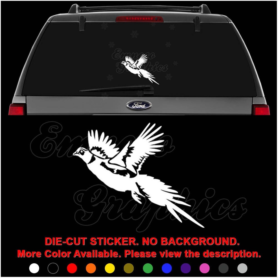 Pheasant Bird Hunting Sportsman Decal Sticker for Car, Truck ...