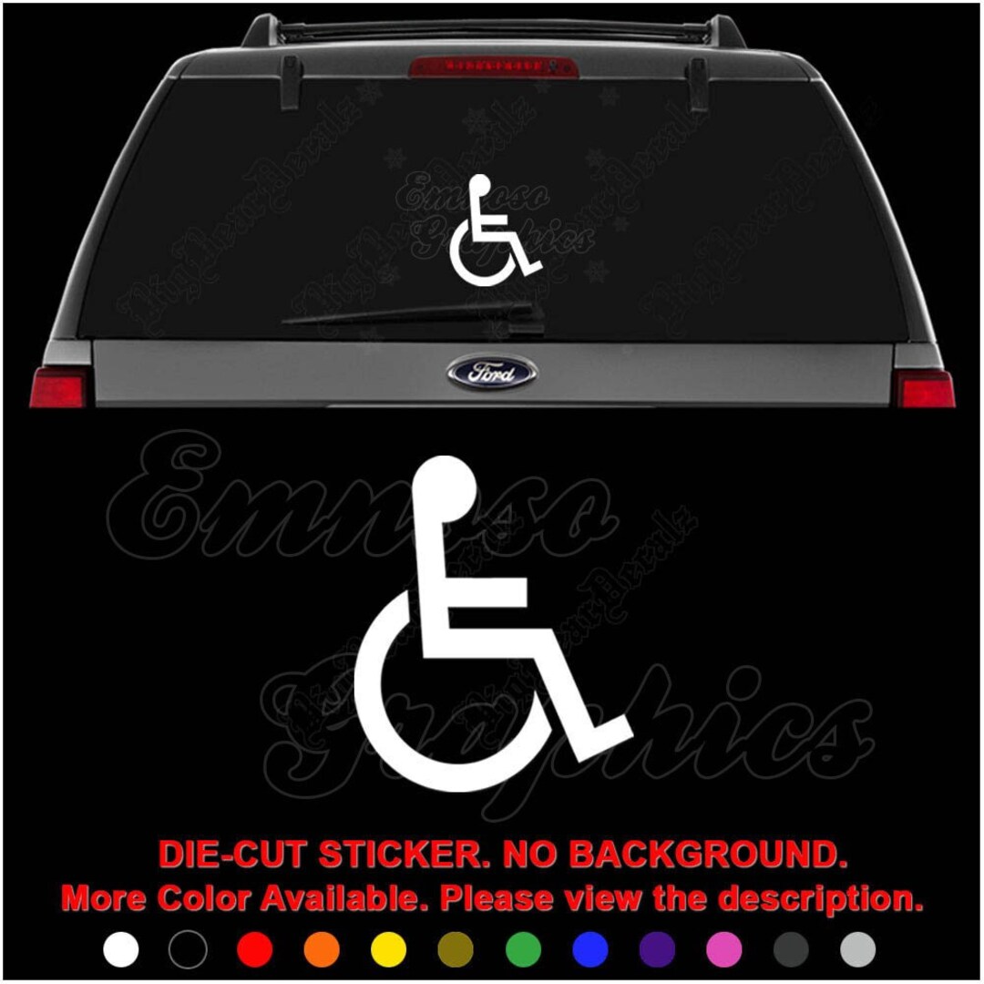 Handicap Wheelchair Disabled Symbol Decal Sticker for Car, Truck ...