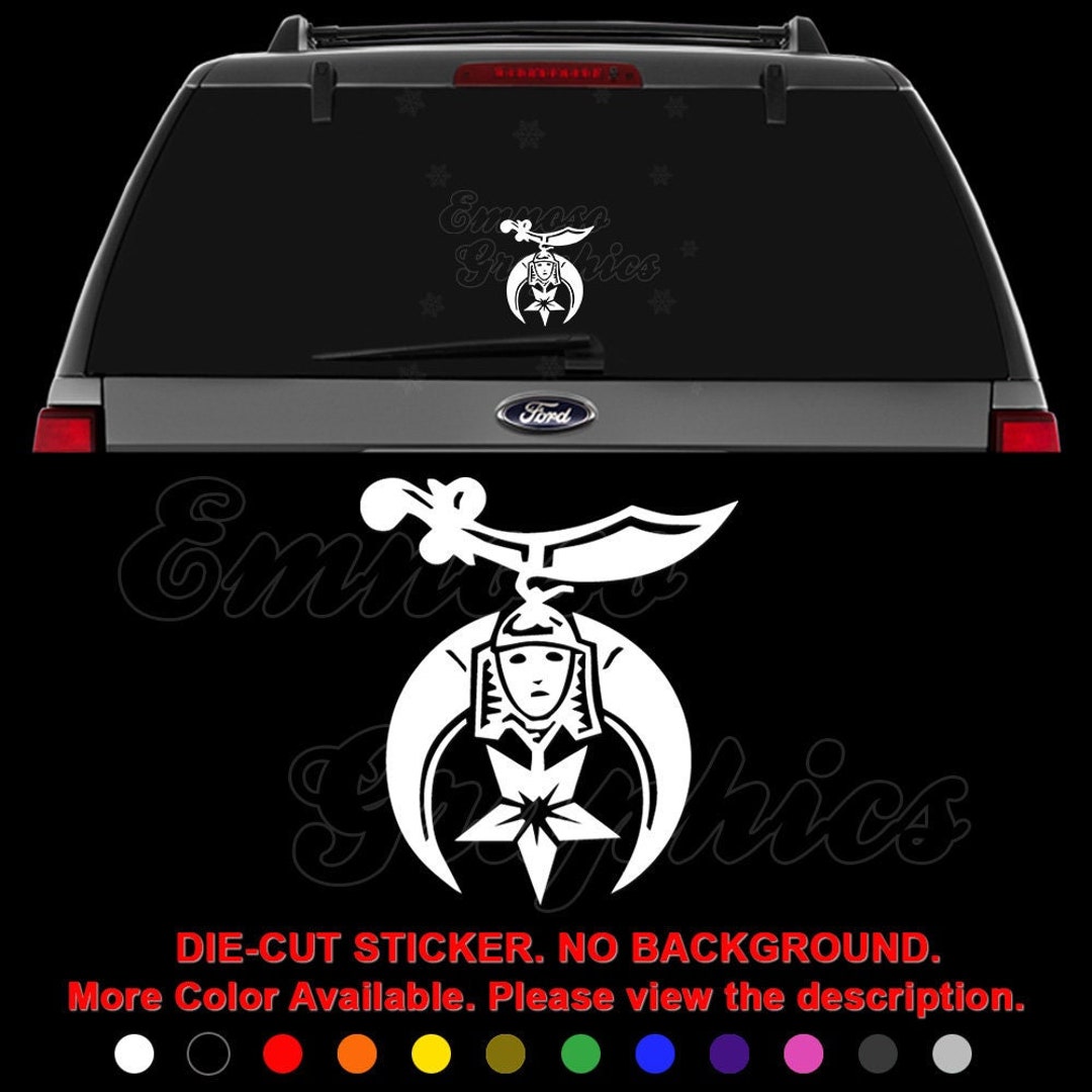 Shriners Masonic Mason Decal Sticker for Car, Truck, Motorcycle ...