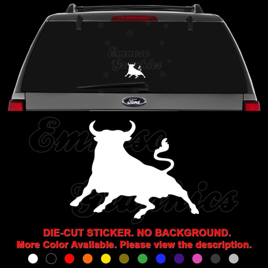 Spanish Bull El Toro Matador Fighting Run Decal Sticker for Car, Truck ...